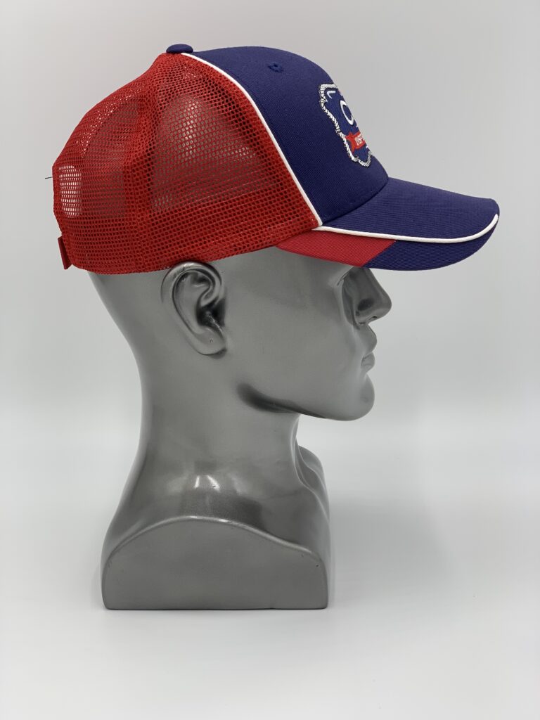 Red/Blue with White Piping Structured Hat